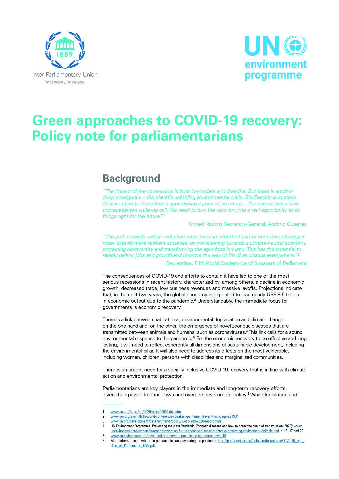 Objective 7 2020 | Inter-Parliamentary Union