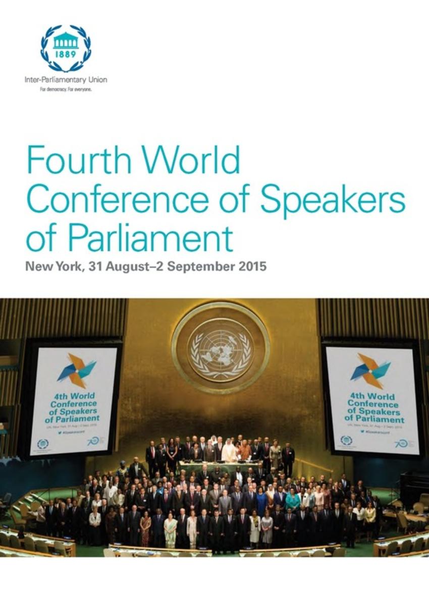 Fourth World Conference of Speakers of Parliament | Inter-Parliamentary ...